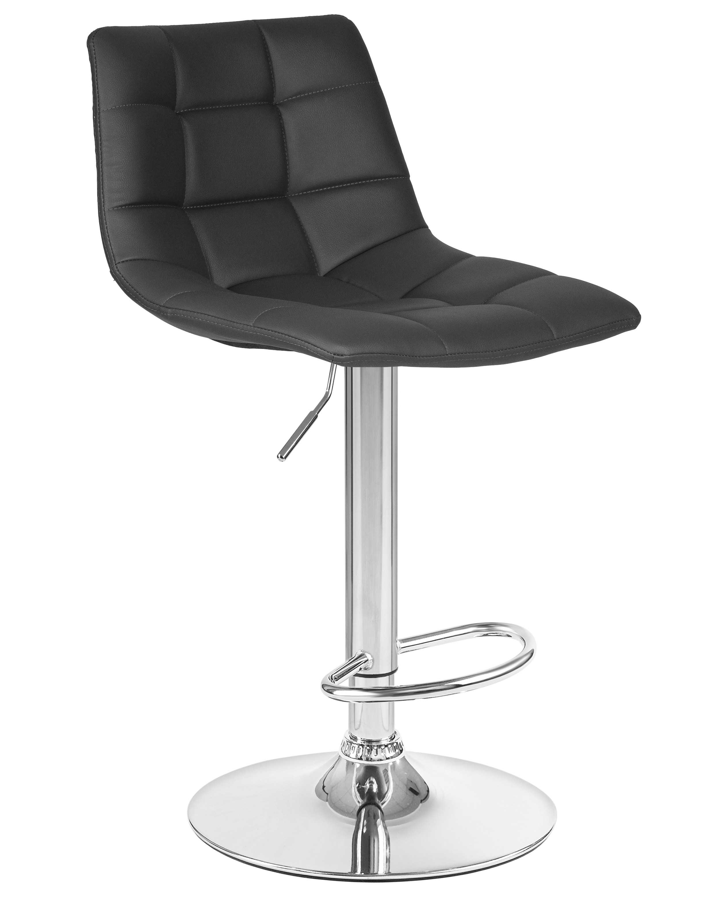 Барный стул DOBRIN TAILOR LM-5017 grey leather, хром/серый