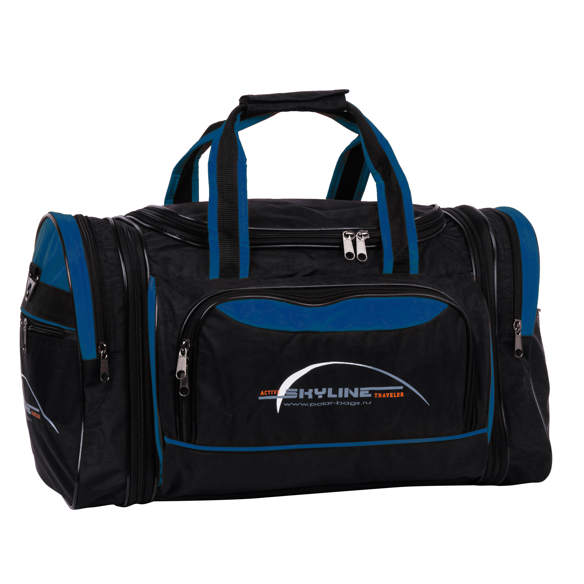 Дорожная сумка мужская Polar 6067-2 синяя, 31x47x26 см
