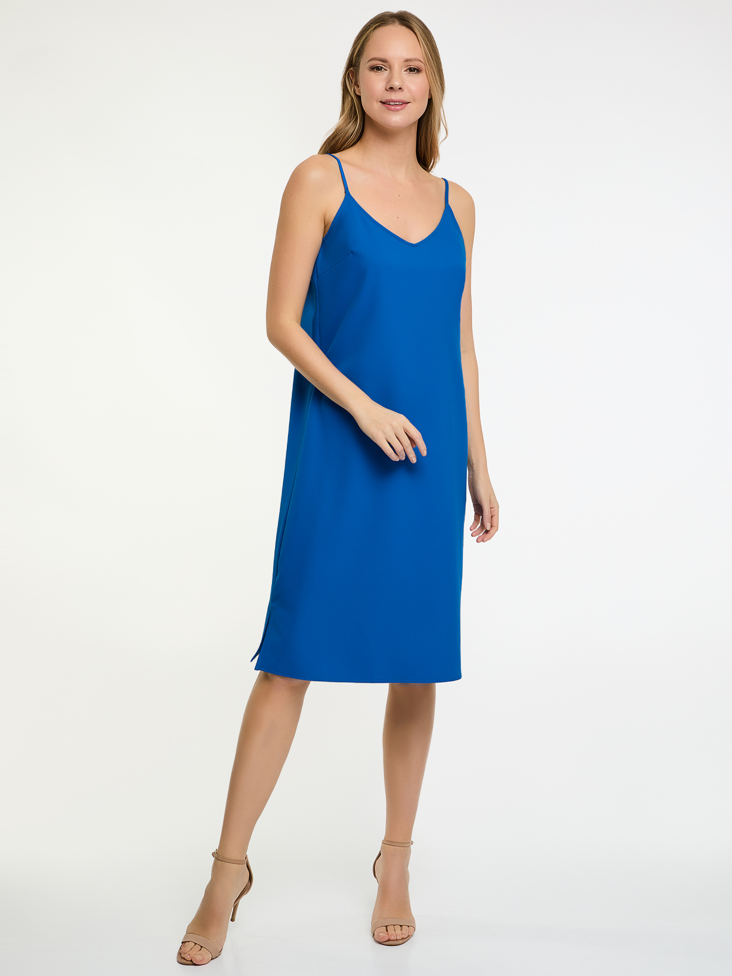 Платье женское oodji 11911039-3 синее 42