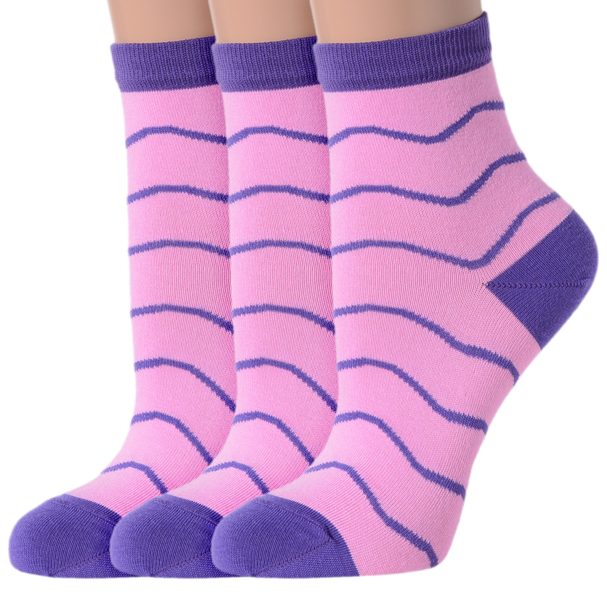 Комплект носков женских LorenzLine 3-Д115 разноцветных 25
