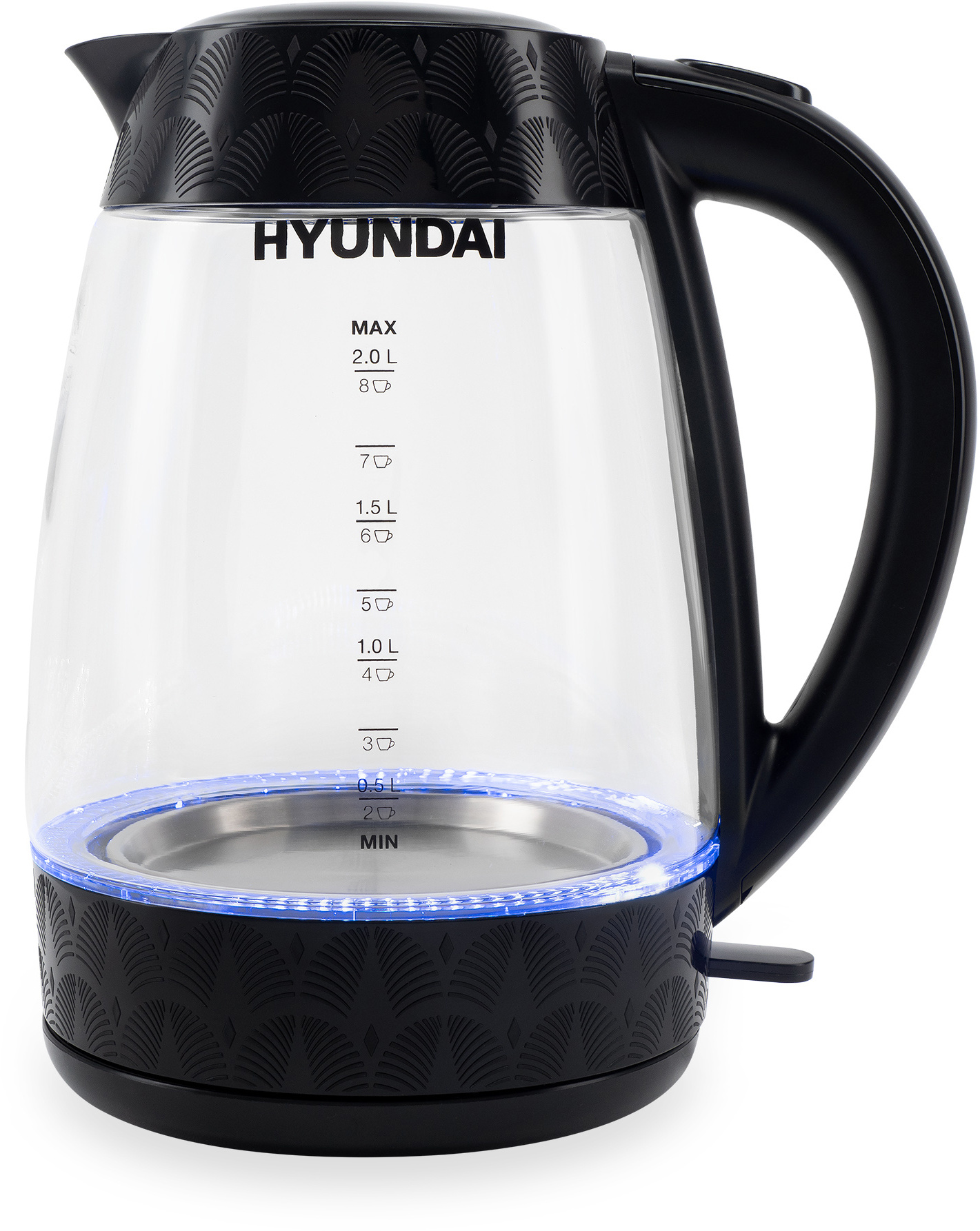 Чайник электрический HYUNDAI HYK-G4505 2 л черный