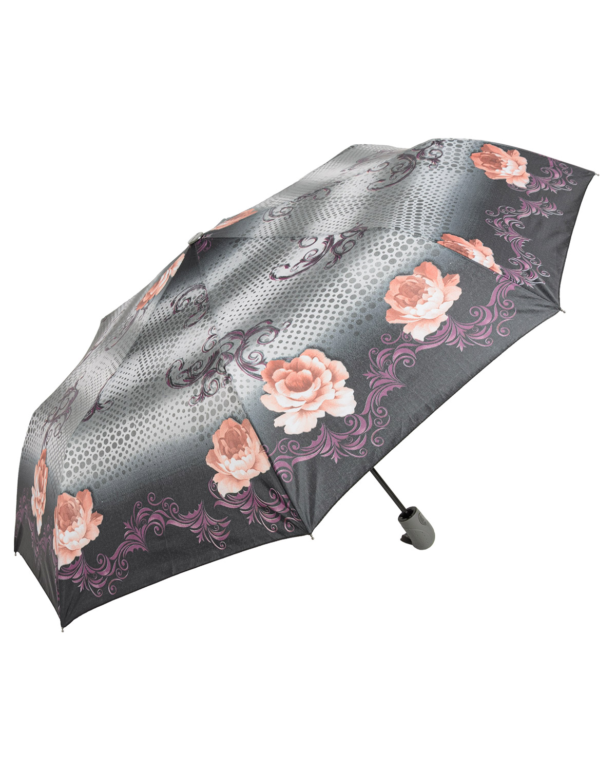 Зонт женский Rain Lucky 723-B-LAP серый