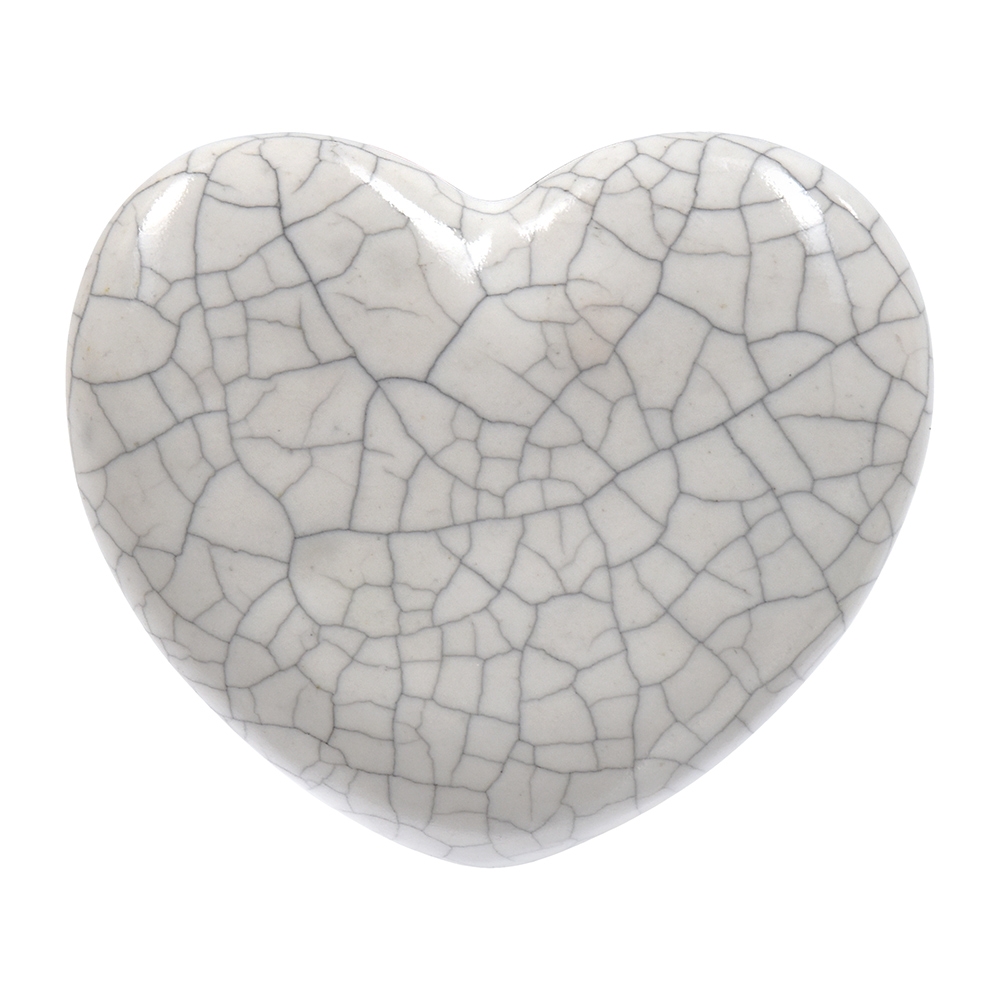66158 BLUMEN HAUS Ручка керамическая для мебели ''Сердце'', цвет белый /300/6
