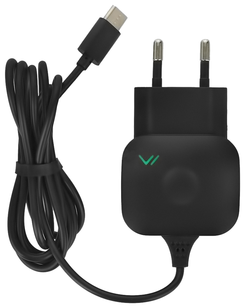 Сетевое зарядное устройство Vertex 1 USB, 1,2 A, (SLTC1200TYPEC) black