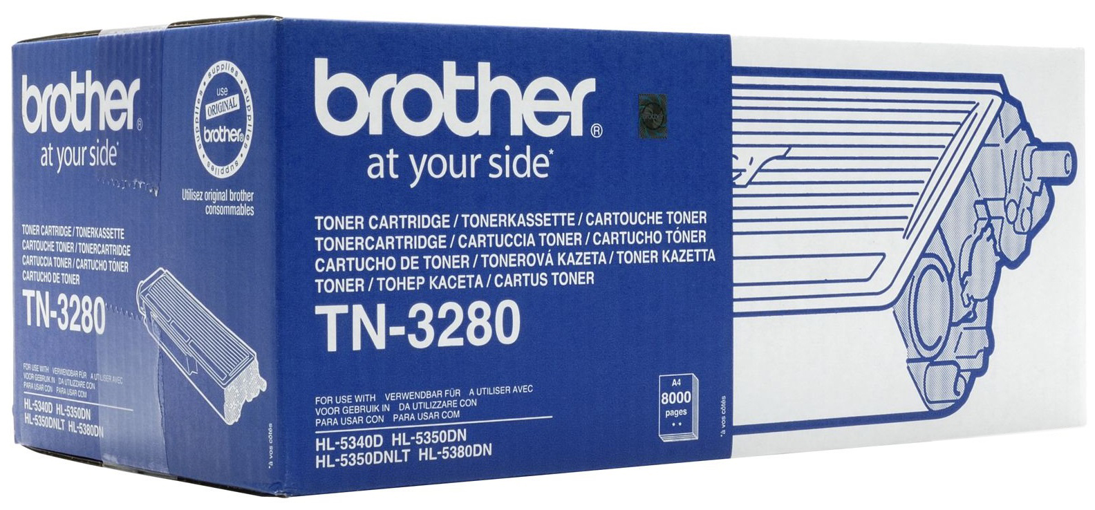 Картридж для лазерного принтера Brother TN-3280, черный, оригинал