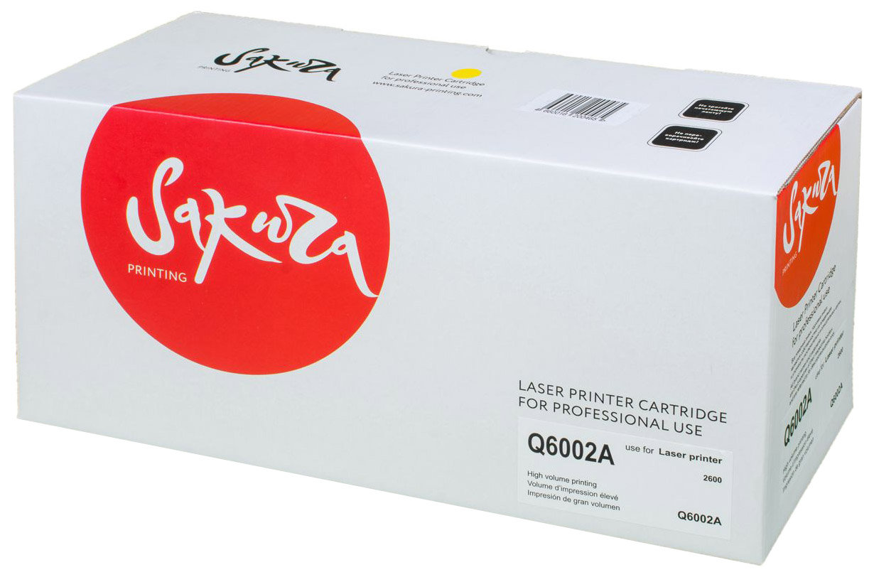 Картридж для лазерного принтера Sakura Q6002A, желтый
