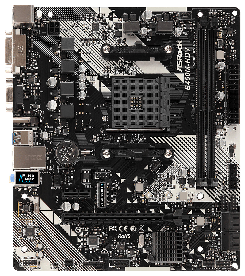 Материнская плата ASRock B450M-HDV R4.0