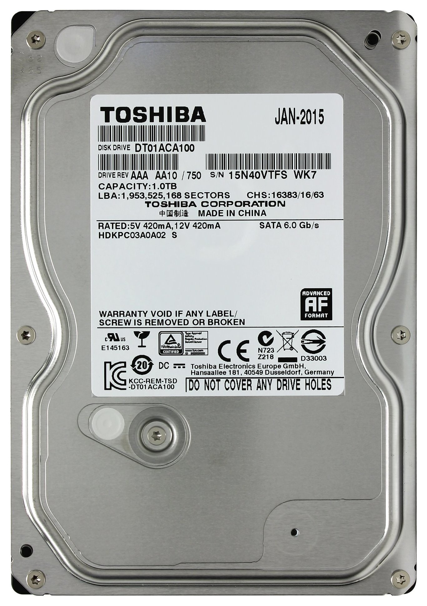 Жесткий диск Toshiba DT 500ГБ (DT01ACA050)