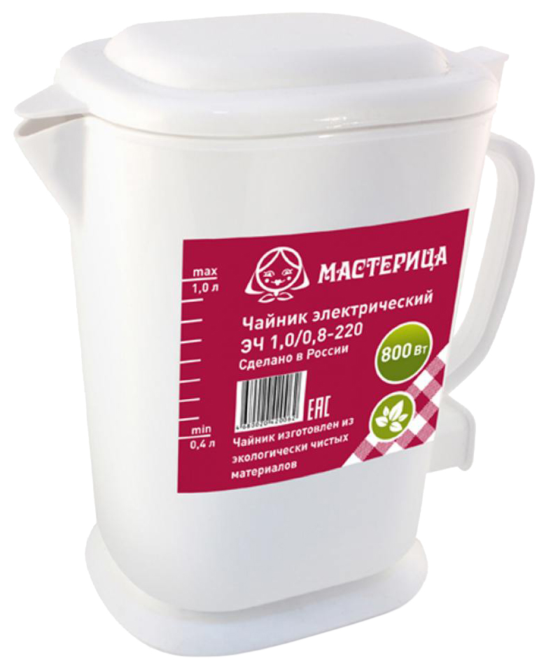 Чайник электрический Мастерица эЧ1.0/0.8-220 1 л White