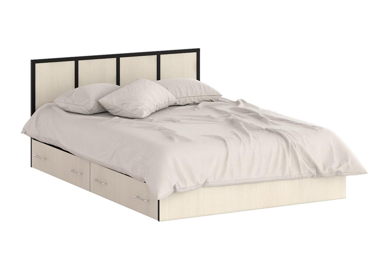 Кровать 1400 СВК Сакура венге/дуб лоредо, 143,5х203,5х80 см