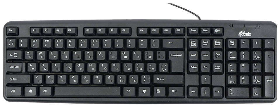 Проводная клавиатура Ritmix RKB-103 Black