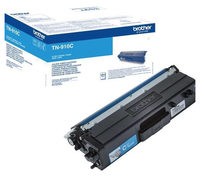 Картридж для лазерного принтера Brother TN-910C, голубой, оригинал