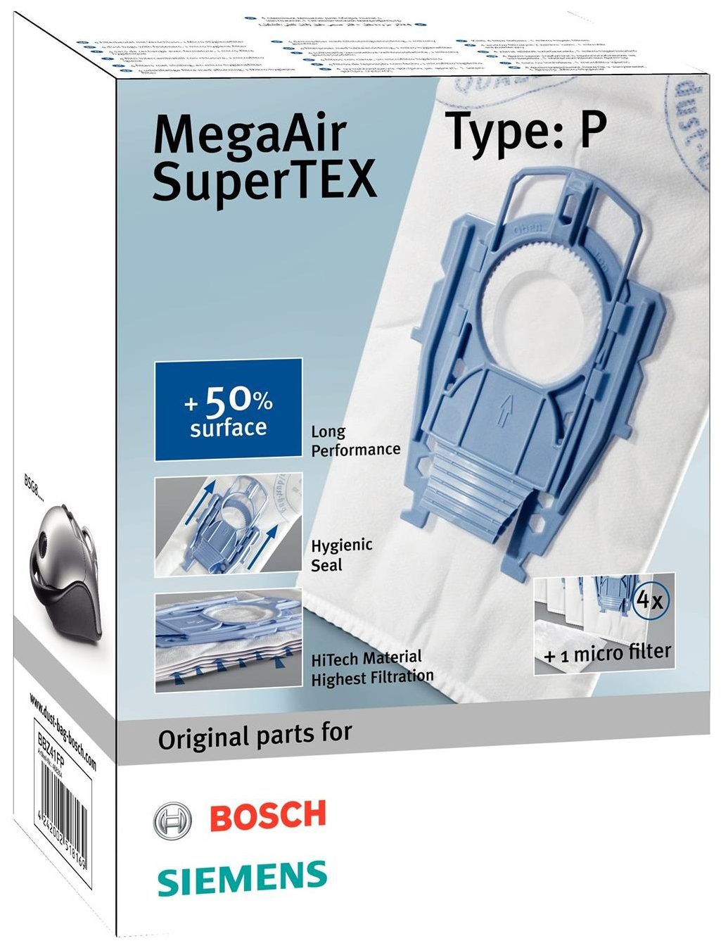 Пылесборник Bosch MEGAfilt SuperTEX BBZ41FGI