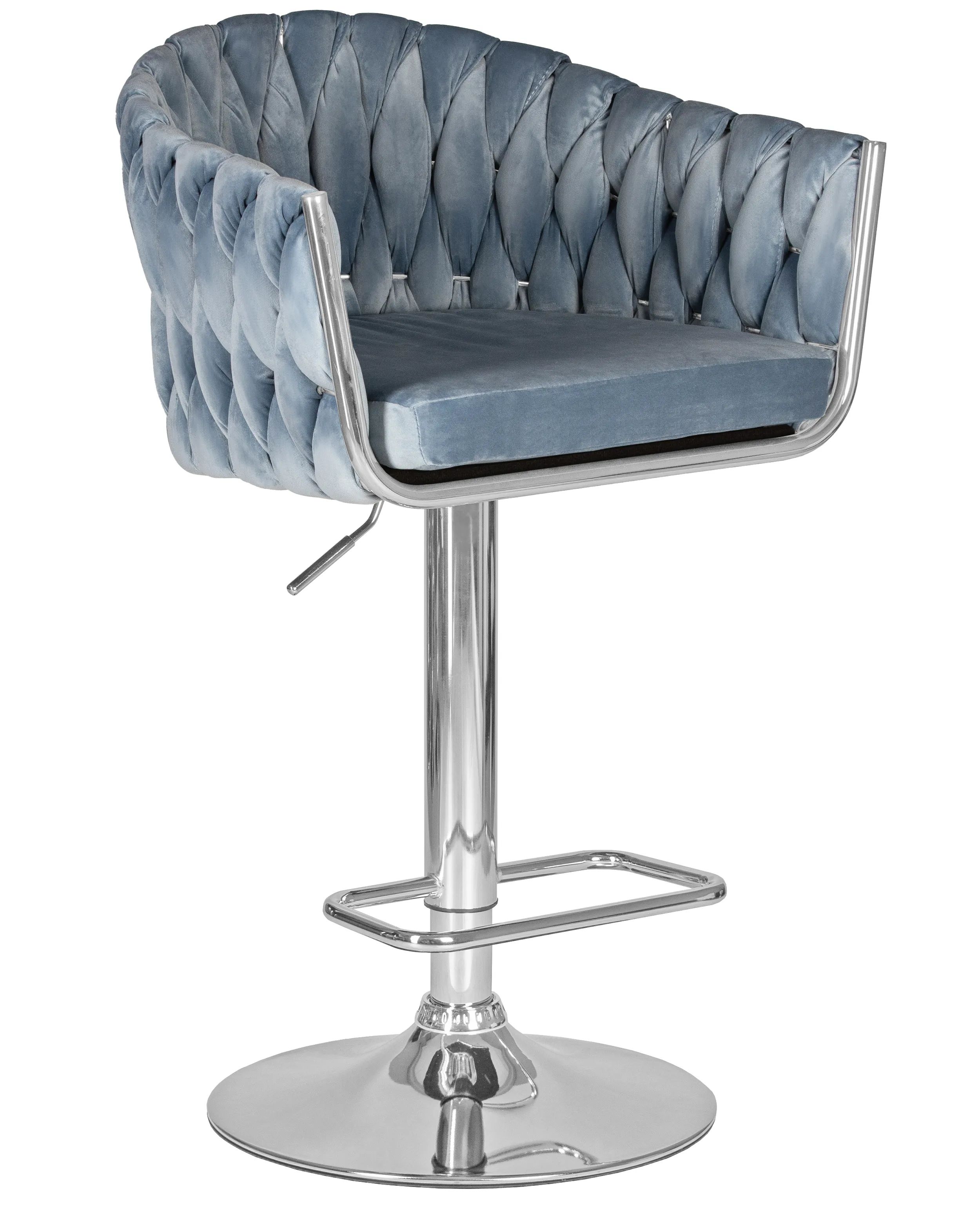 Барный стул Лого-М MARCEL D0000000000000010517, хром/пудровый-голубой
