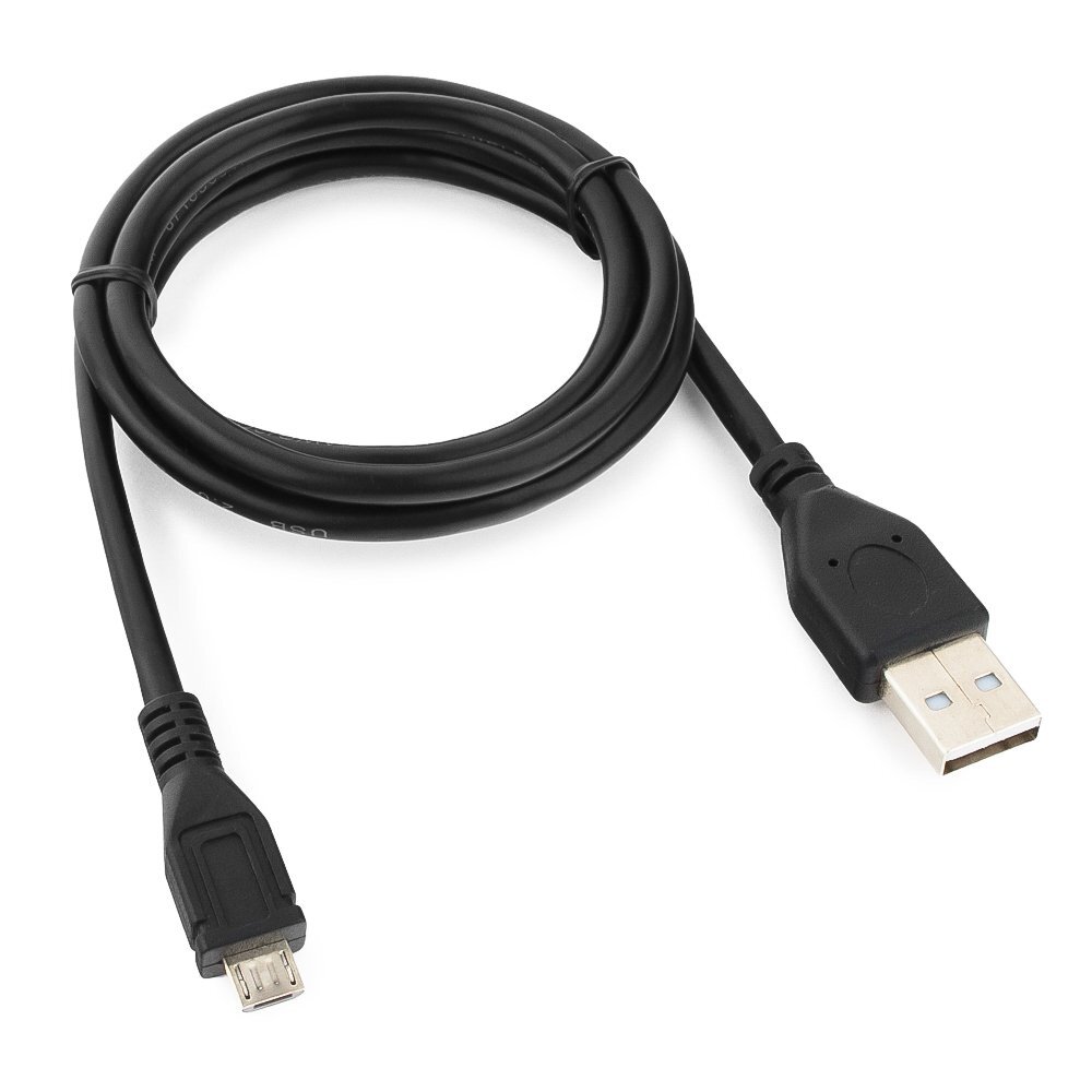 Кабель USB 2.0 Pro Cablexpert, AM/microBM 5P, 1м, экран, черный(CCP-mUSB2-AMBM-1M)