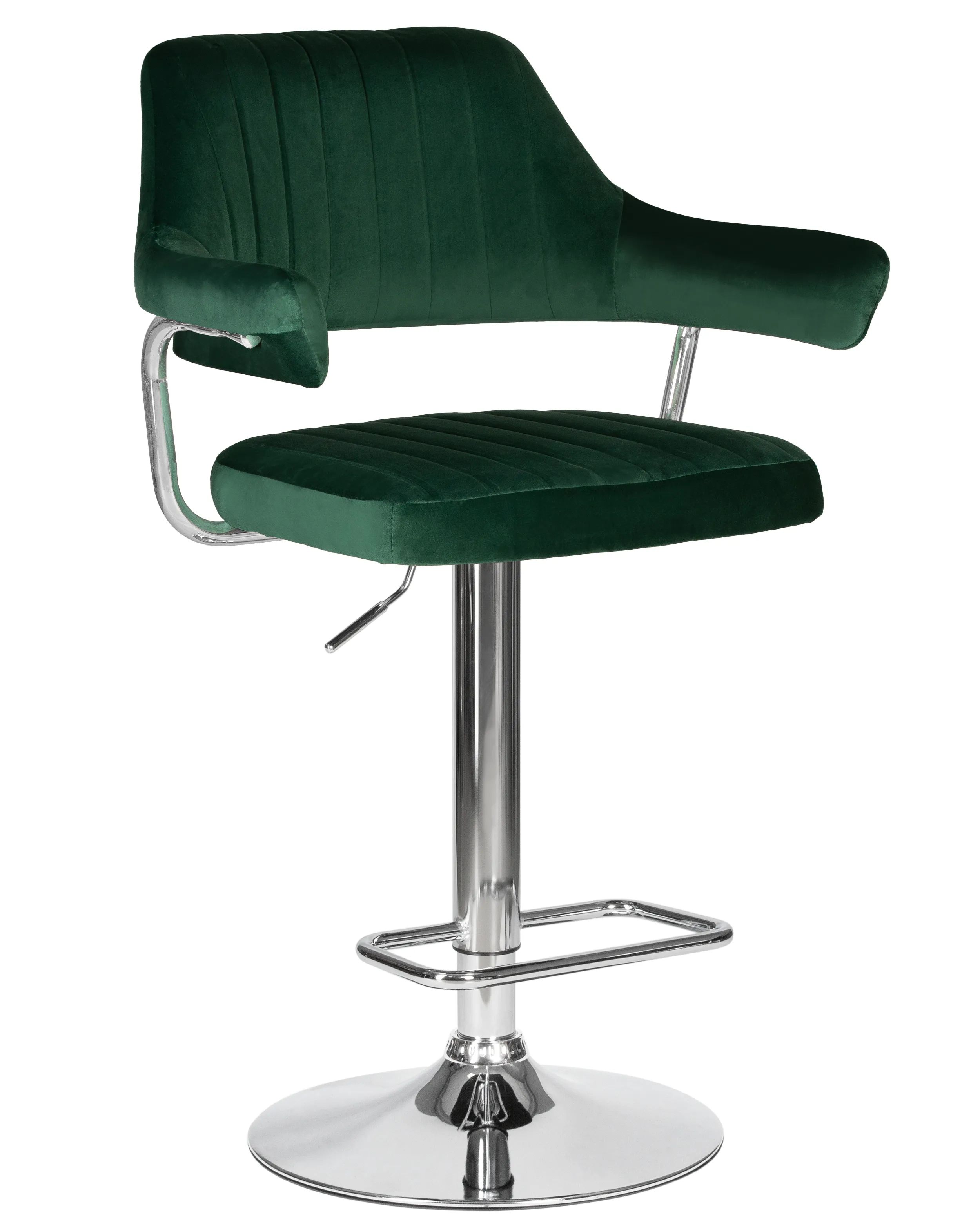 Барный стул Лого-М CHARLY D0000000000000010514, хром/зеленый