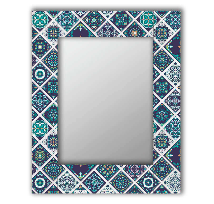 Зеркало настенное Дом Корлеоне Португальская плитка 04-0108-80х80 80х80 см, уф печать