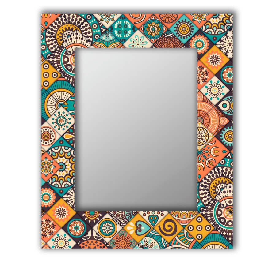 Зеркало настенное Дом Корлеоне Индийская плитка 04-0110-65х80 65х80 см, уф печать