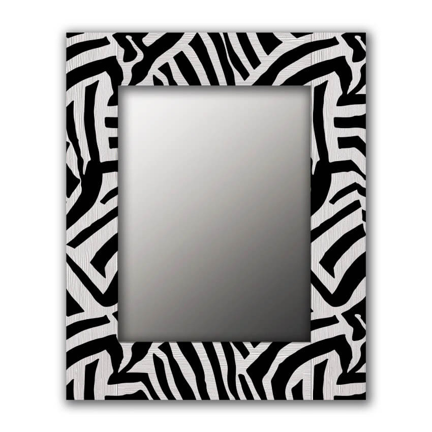 Зеркало настенное Дом Корлеоне Зебра 04-0045-50х65 50 х 65 см, белый/черный
