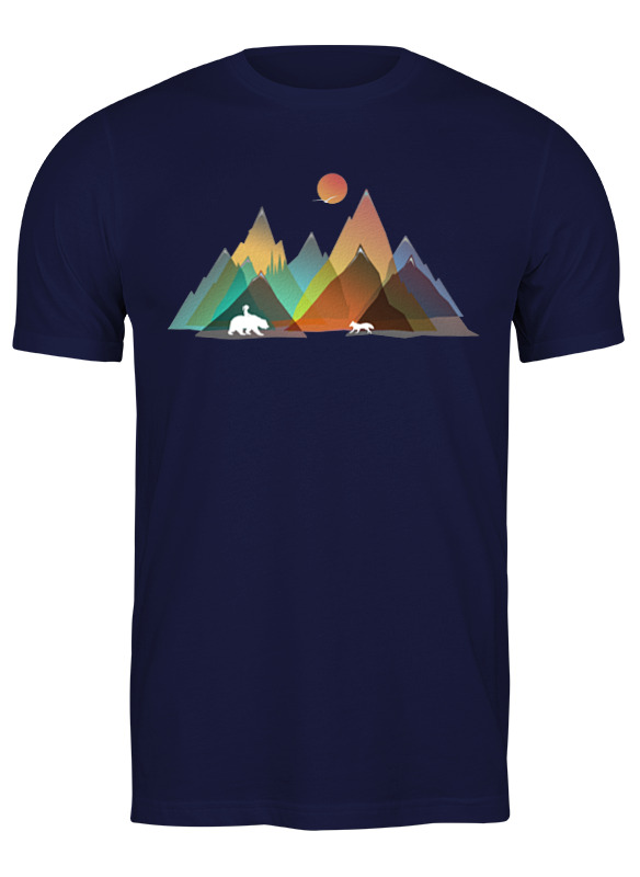 Футболка мужская Printio Mountains colors синяя L