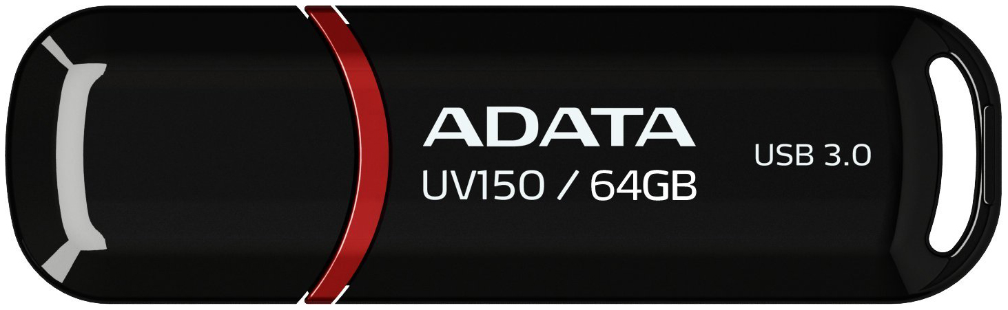 Флешка ADATA UV150 64ГБ Black (AUV150-64G-RBK)