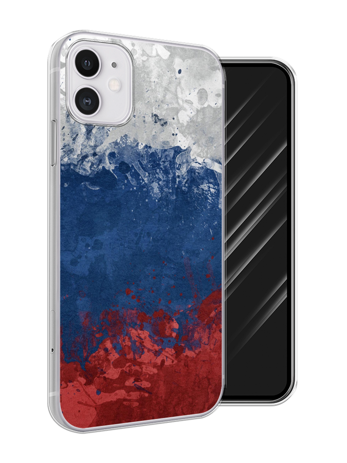 Чехол Awog на Apple iPhone 11 / Айфон 11 "Флаг России неровный"