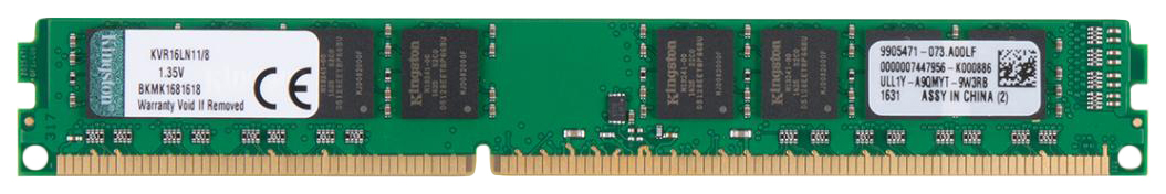 Оперативная память Kingston 8Gb DDR-III 1600MHz (KVR16LN11/8)
