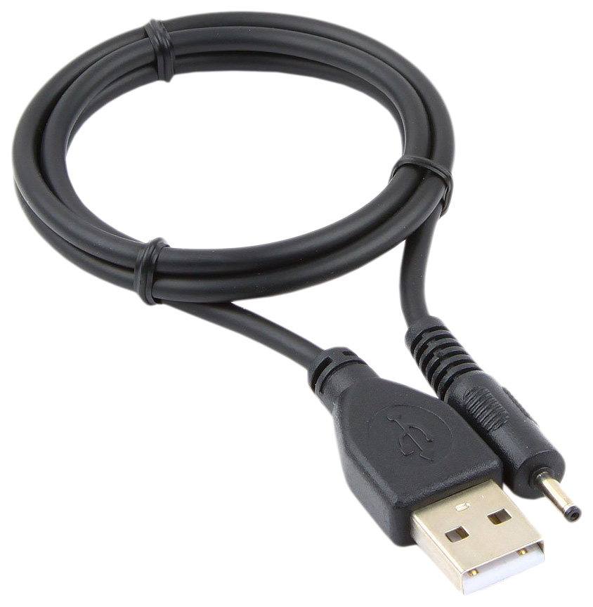 Кабель Cablexpert USB A-DC Jack 2.5, M-M 0,7м Black (CC-USB-AMP25-0.7M)