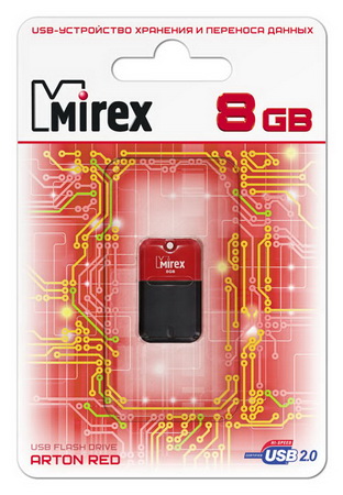 Флешка MIREX Arton 8ГБ Black/Red (13600-FMUART08)