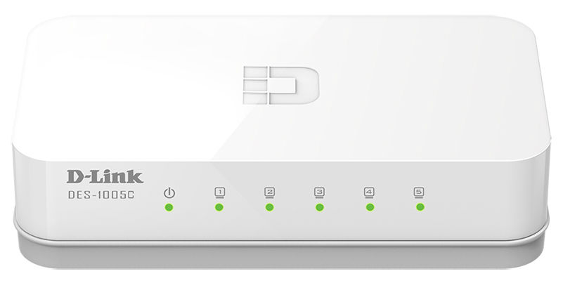 Коммутатор D-Link DES-1005C/A1A 5-port White