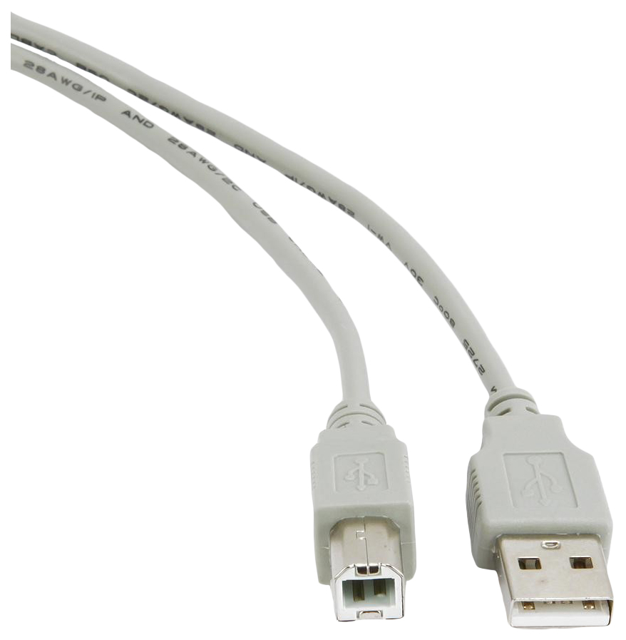Кабель Gembird USB A-USB B, M-M 1,8м White (CC-USB2-AMBM-6)