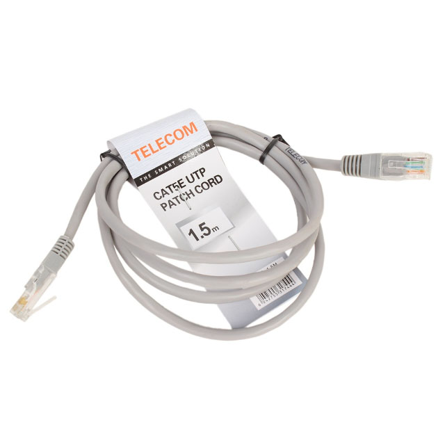 Кабель Telecom RJ45-RJ45, M-M 1,5м Grey (NA102_GREY_1.5M)