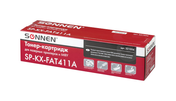 Картридж для лазерного принтера Sonnen KX-FAT411A, черный