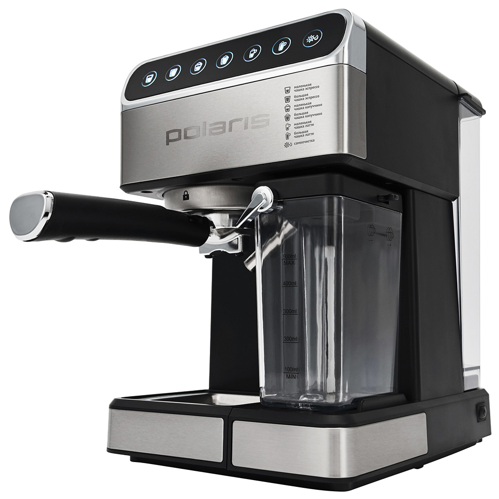 Рожковая кофеварка Polaris PCM 1535E Adore Cappuccino Black