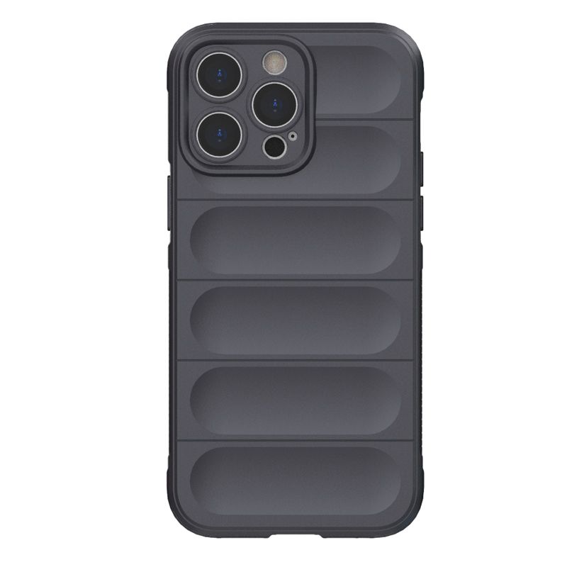 Противоударный чехол Flexible Case для iPhone 14 Pro (серый)