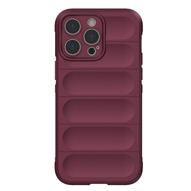 Противоударный чехол Flexible Case для iPhone 14 Pro (бордовый)