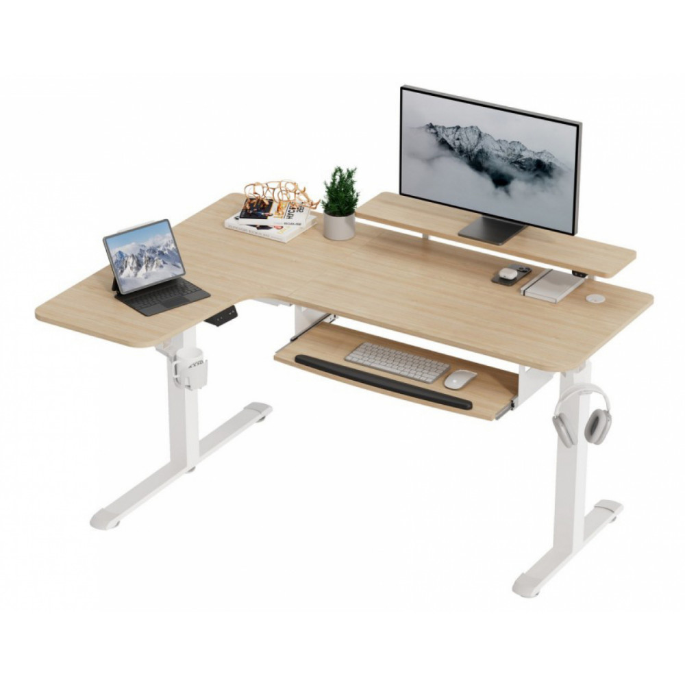 Компьютерный стол Eureka Ergonomic EHD-L60 L Shaped Standing Desk Maple, Left