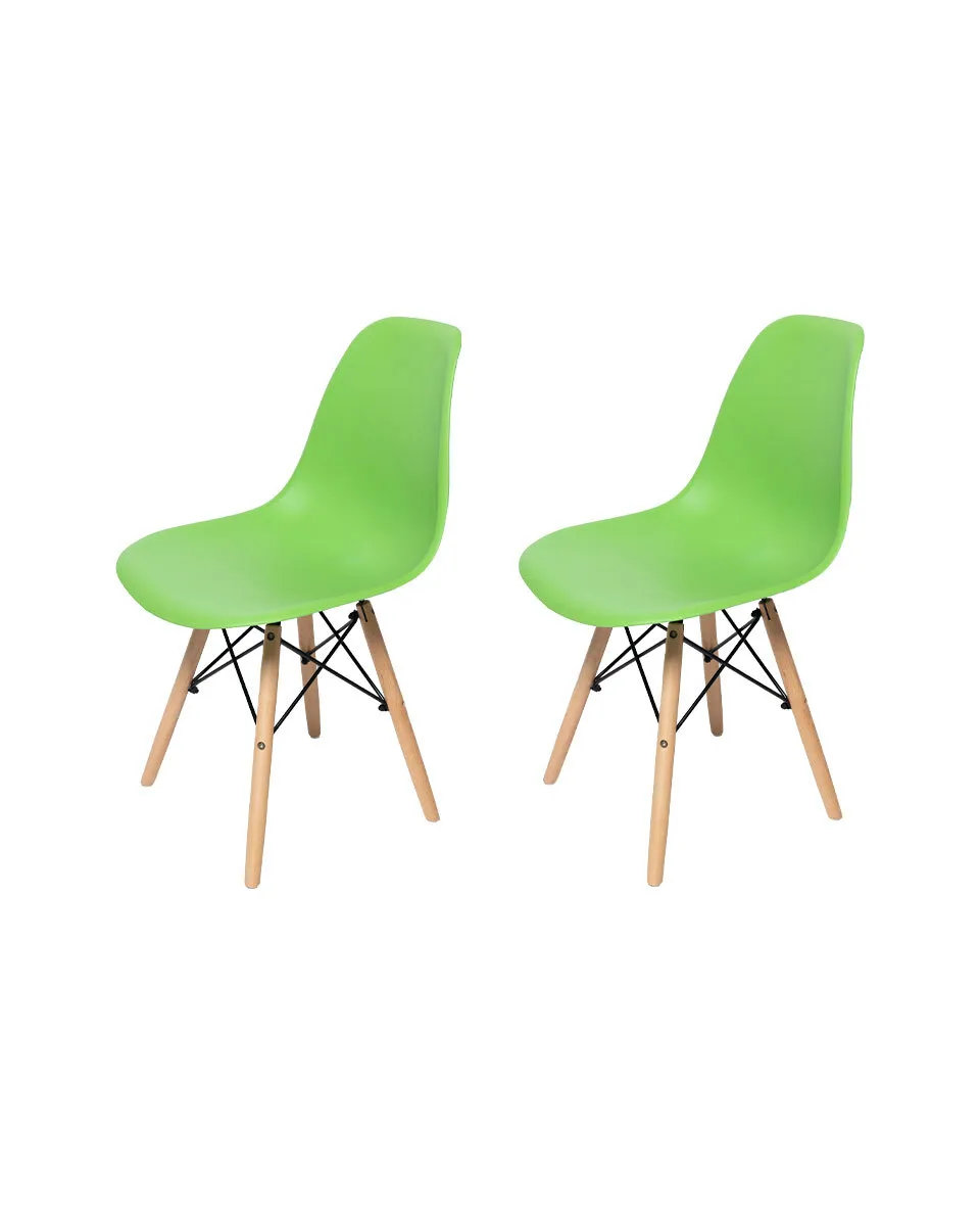 Комплект стульев 2 шт. La Room SC-001, зеленый/бежевый