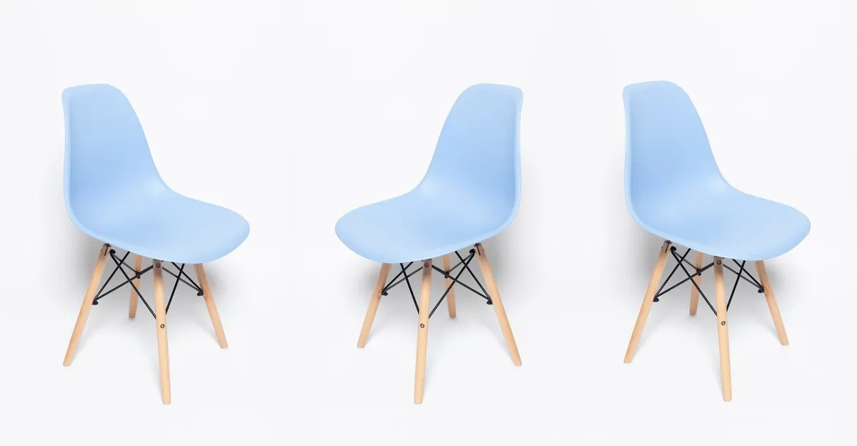 Комплект стульев 3 шт. La Room SC-001, голубой/бежевый