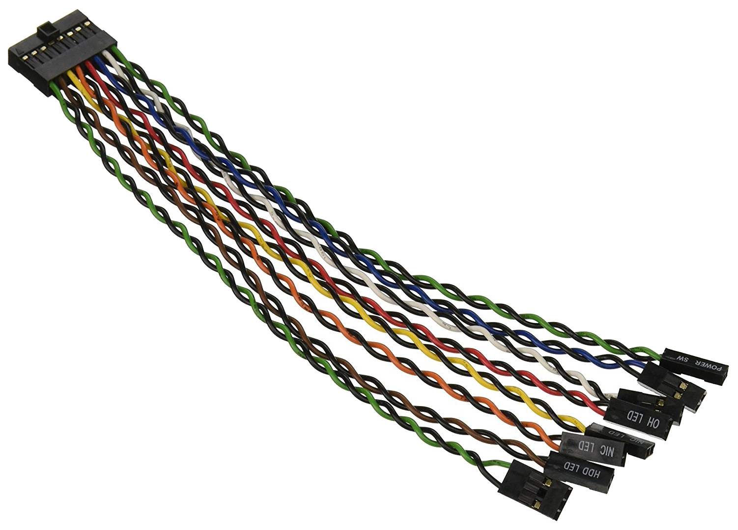 Кабель Supermicro 16 pin-LED/SW, F-F 0,18м Multicolor (CBL-0084L)