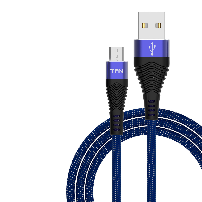 TFN кабель microUSB forza 1.0m blue-blc