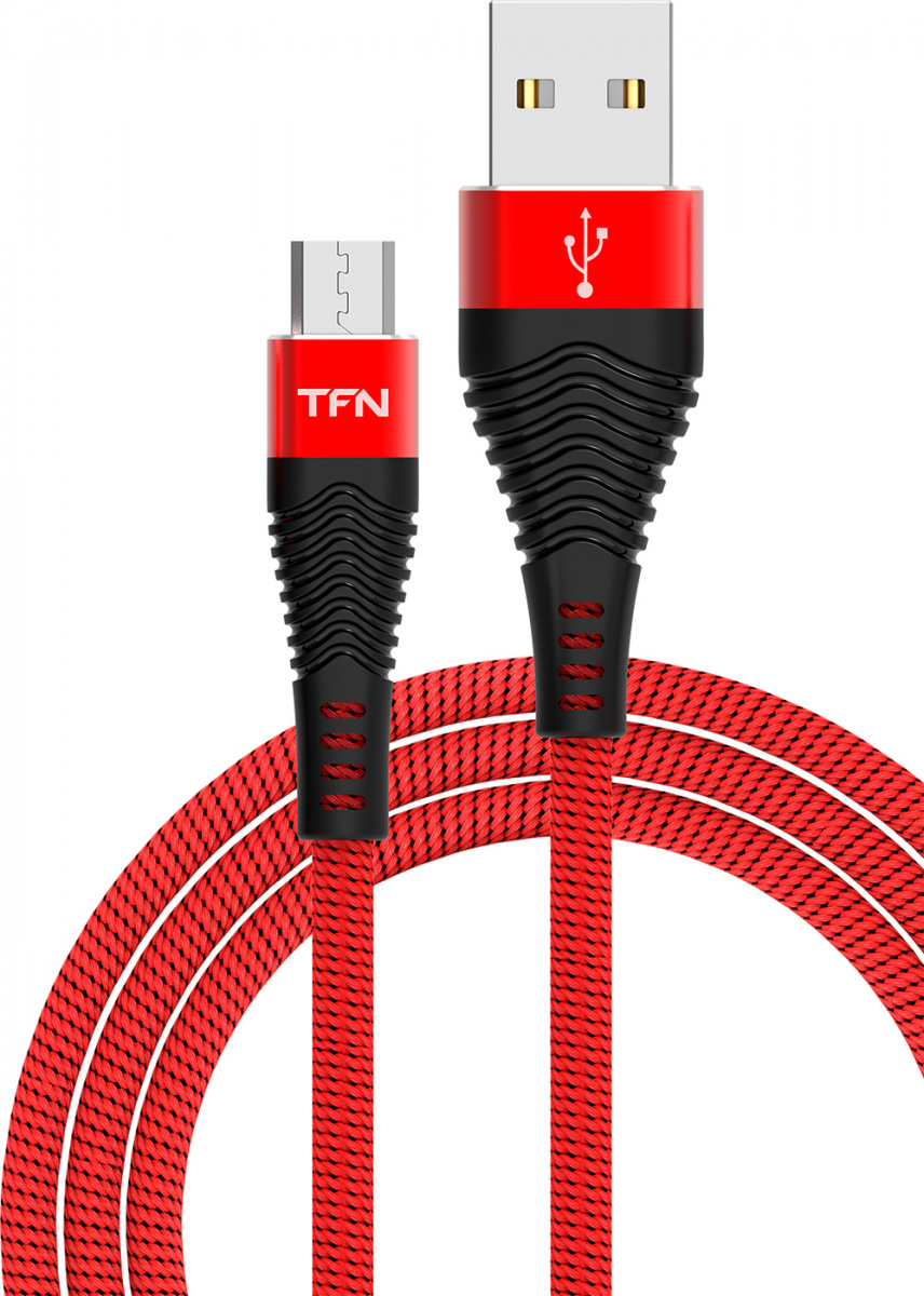 TFN кабель microUSB forza 1.0m red-black