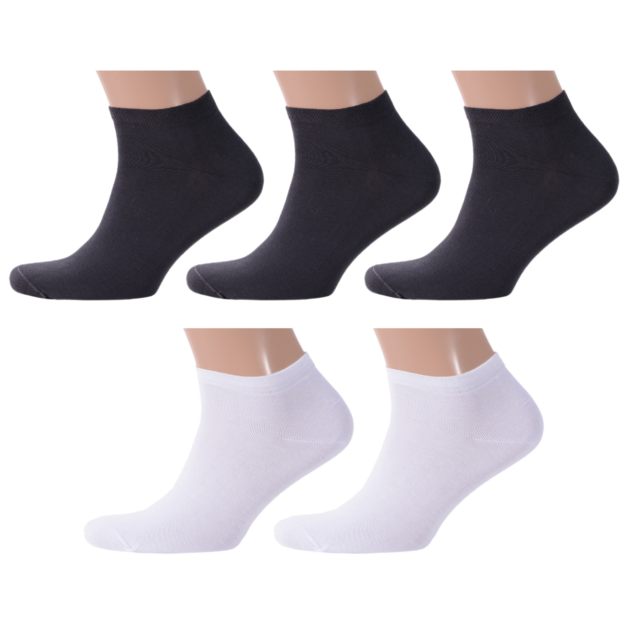 Комплект носков мужских Rusocks 5-М-2212 серых; белых 25