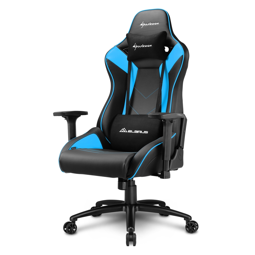 Кресло компьютерное Sharkoon Elbrus 3, black/blue