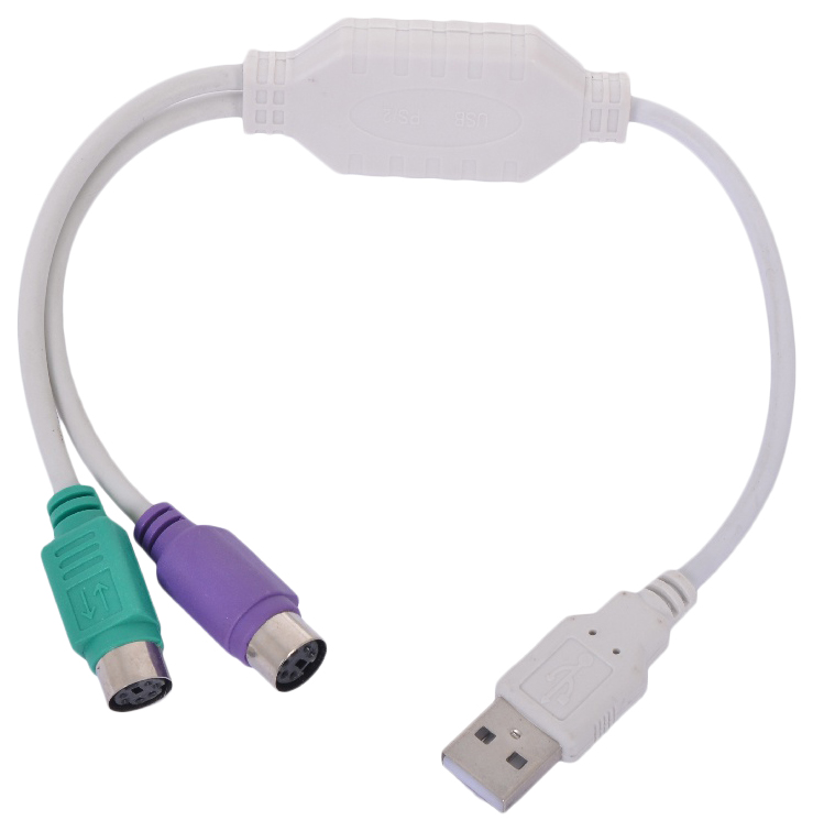 Адаптер Gembird USB A-2xPS/2, M-F 0,34м White (UAPS 12)