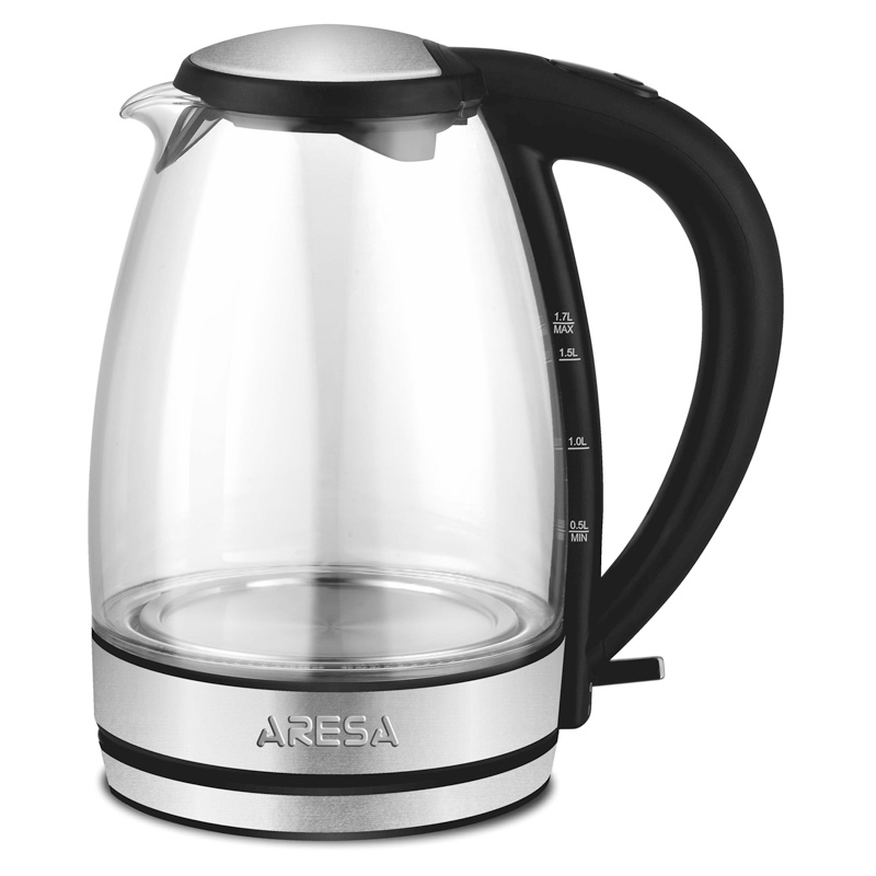 Чайник электрический Aresa AR-3439 1.7 л Silver, Transparent, Black