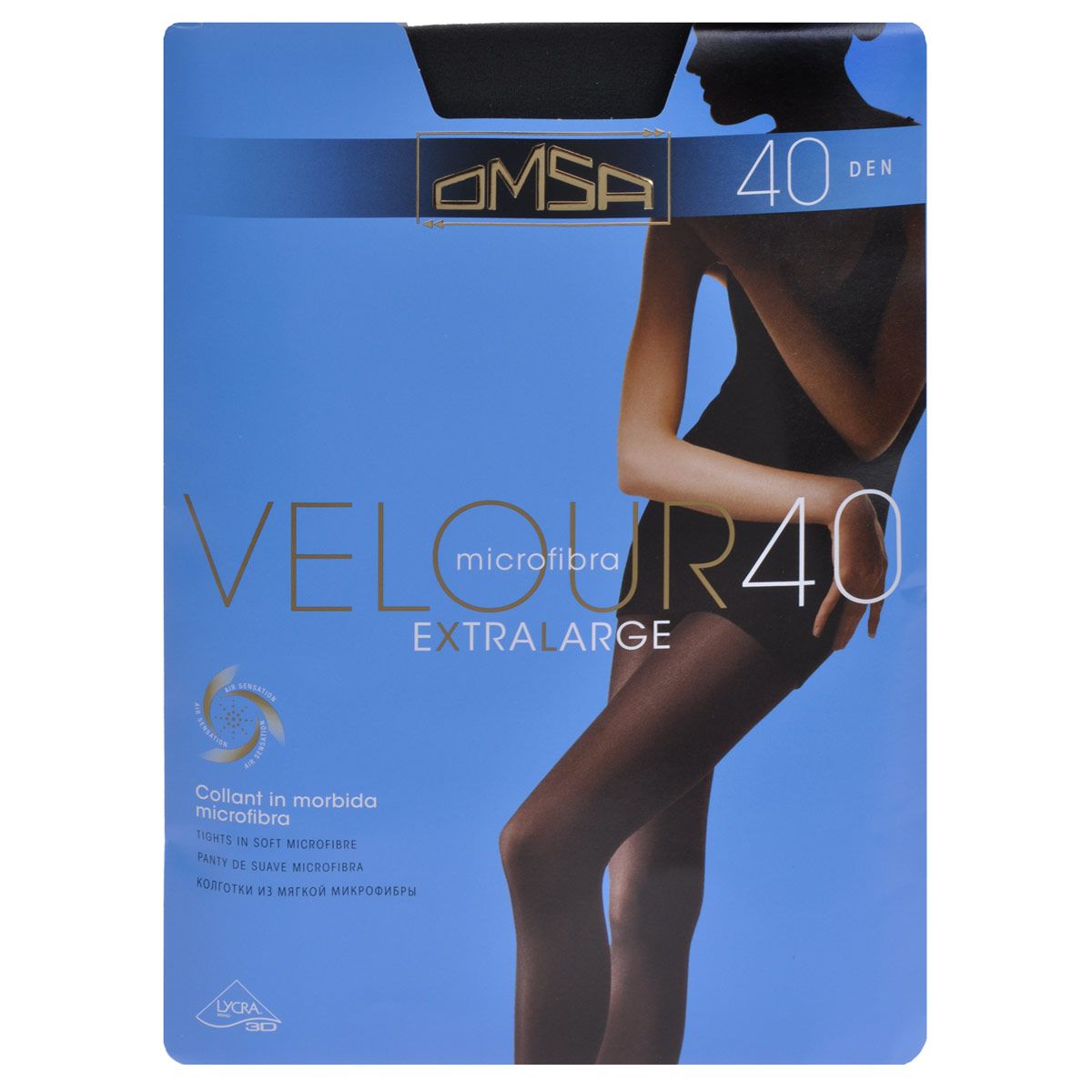 Колготки женские Omsa VELOUR черные 5 (XL)