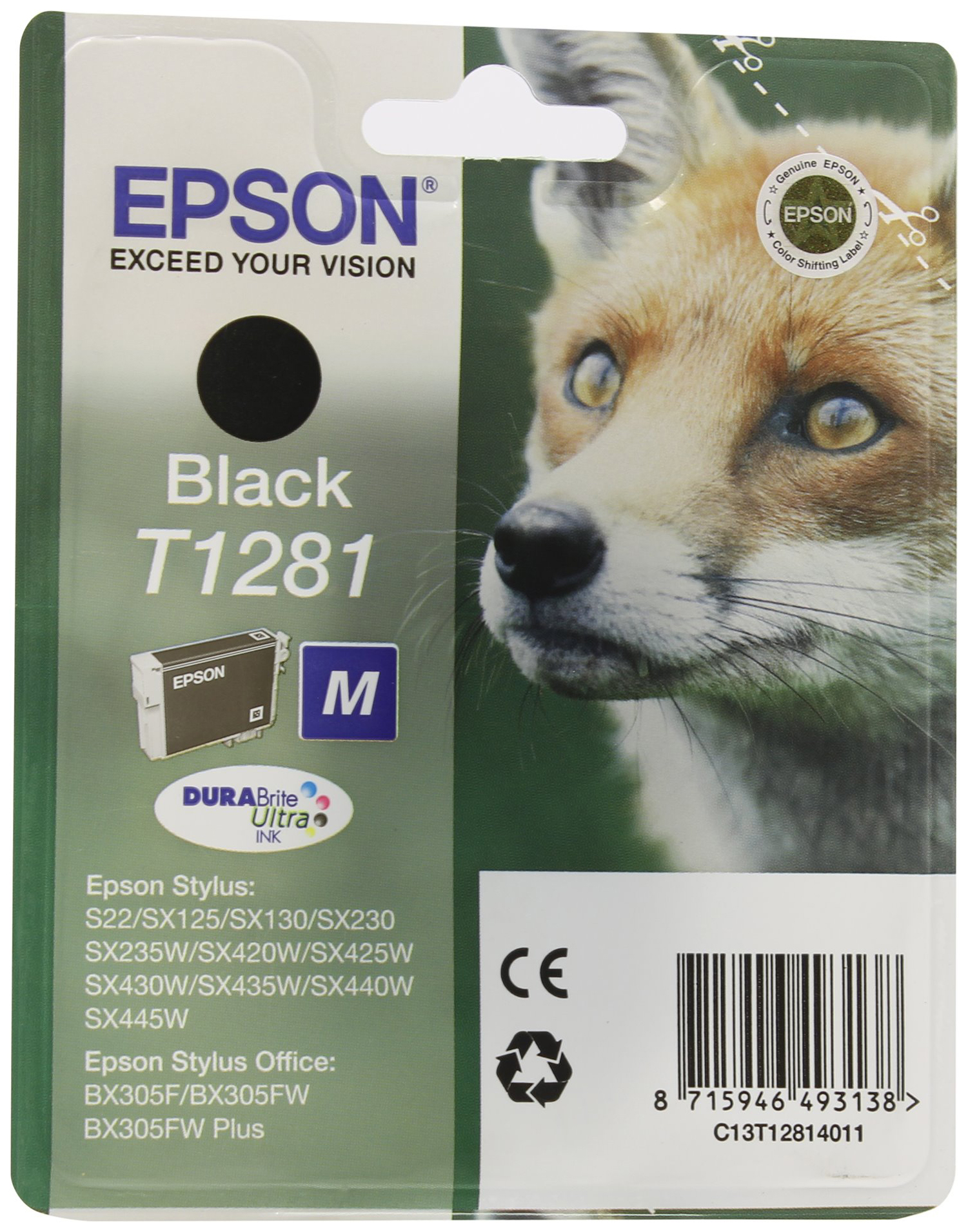 Картридж для струйного принтера Epson C13T12814011 Black