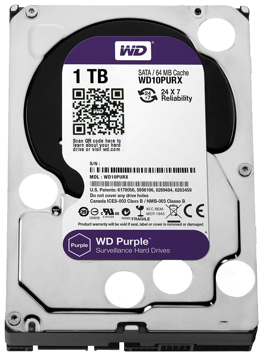 Жесткий диск WD Purple 1ТБ (wD10PURX)