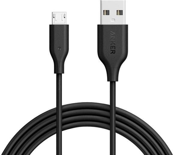 Кабель Anker PowerLine microUSB 3м Black (A8134H12)